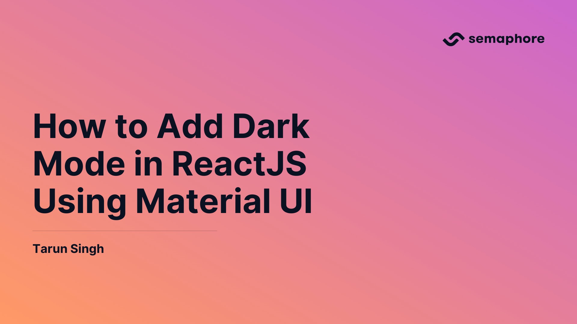 How To Add Dark Mode In Reactjs Using Material Ui Semaphore